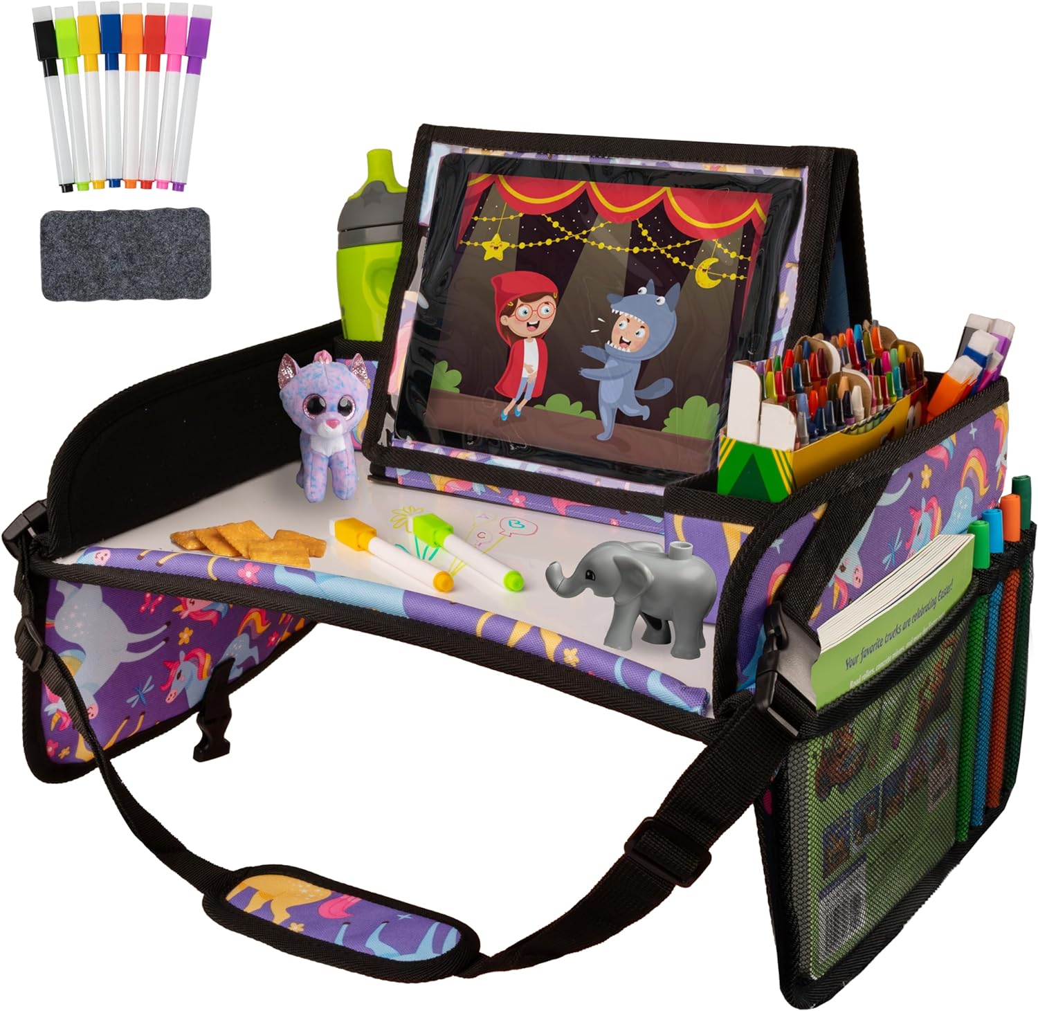 Lusso Gear Kids Travel Tray Purple Unicorn Review - Ocean Bliss Journeys
